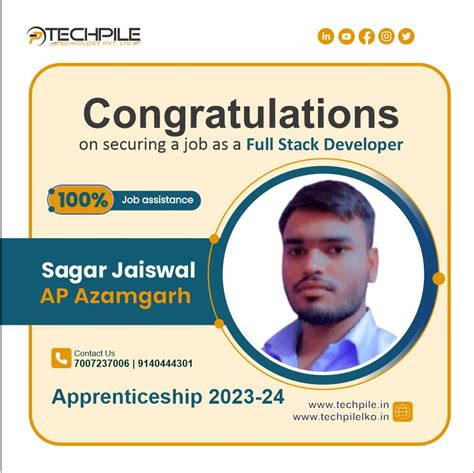 rahul soni on linkedin newachivement fullstacksuccess techpile