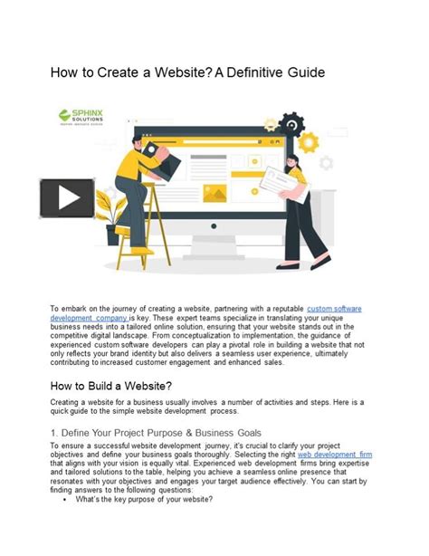 Ppt How To Create A Website A Definitive Guide Powerpoint Presentation Free To Download