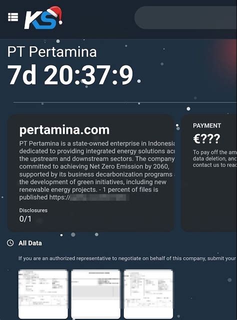 Cyberattack Ransomware Databreach Ptpertamina Energysector Cybersecurity Netzero