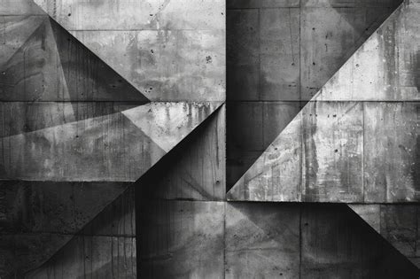 Minimalist Composition Of Intersecting Triangles Rendered In Monotone With Texture And Opacity