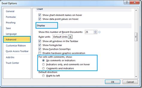 How To Show Or Hide All Comments And Comment Indicators In Excel