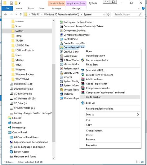 Create System Restore Point Shortcut In Windows 10 Tutorials