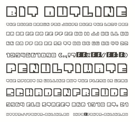 Bit Outline Font