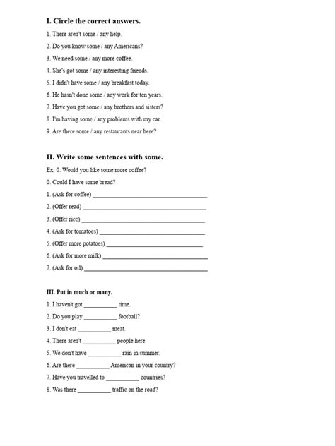 Quantifiers Practice Pdf Foods Cuisine