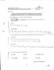 Foundations Of Computer Science Exam 2 Name B6Zv 1 24ii Irrt CSCI 2200 Foundations Of