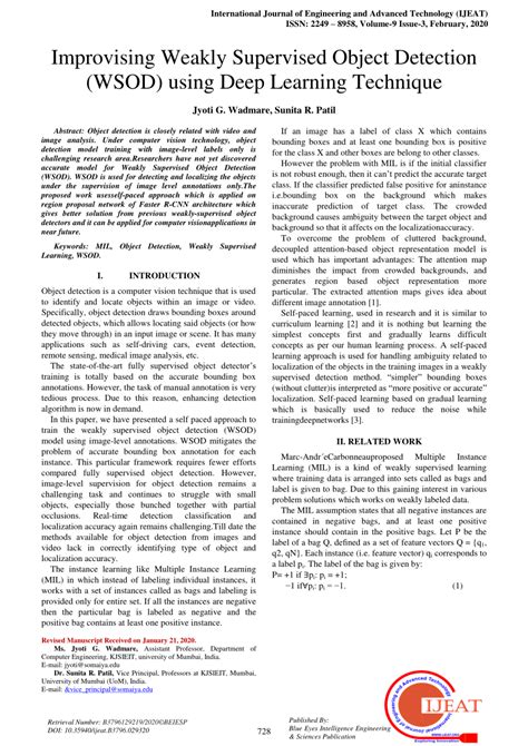 Pdf Improvising Weakly Supervised Object Detection Wsod Using Deep