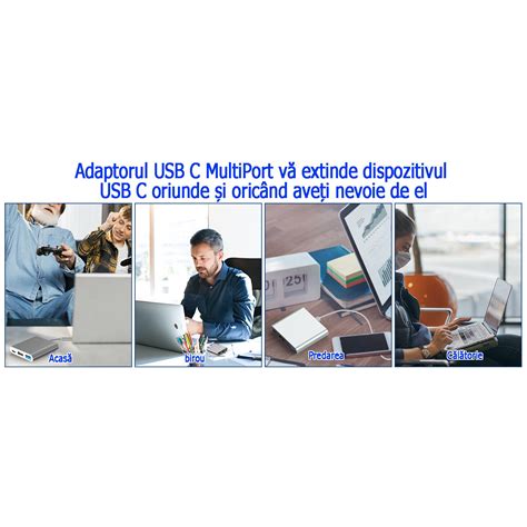 Adaptor 3in1 Cukin Hub Usb C La Hdmi 4k Usb 3 0 Usb C Port De