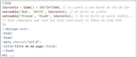 Les Cookies En Php Apcpedagogie