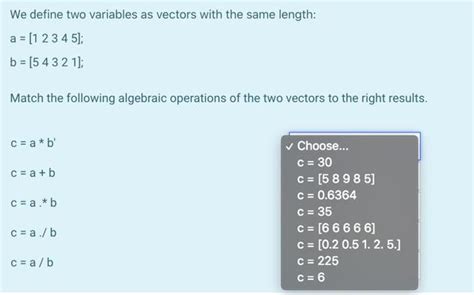 Solved Match The Statements Below To The Right MATLAB Code Chegg