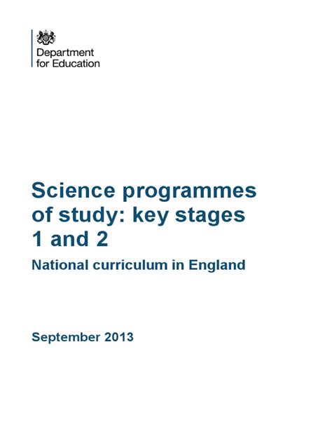 Primary National Curriculum Science Ks1 And Ks2 Pdf Science