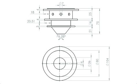 Cad Drawing Of Coaxial Nozzle With Dimensions Download Scientific Diagram Cad Drawing Of Coaxial Nozzle With Dimensions Download Scientific Diagram