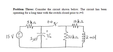 Solved A Determine The Value Of The Capacitor Voltage Just