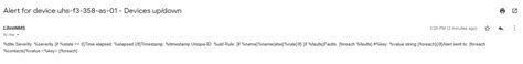 alert emails coming in unformatted just displaying variable names