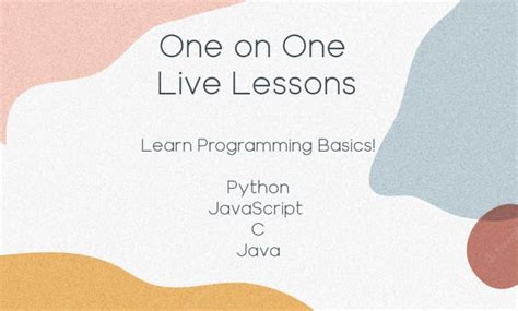 Teach You How To Code In Python Java C Javascript By Hyeonjoonsong Fiverr