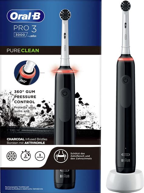 Oral-B Pro 3 3000 Pure Clean Eltandborste - Svart