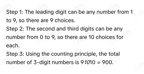 Solved How Many 3 Digit Numbers Can Be Formed If The Leading And