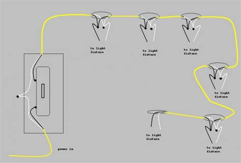 Power To One Switch Then Six Lights