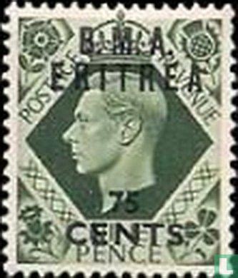 Le Roi George Vi Avec Surcharge Grande Bretagne Occupation De L