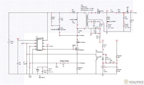 Ncp1217 Pwm Current Mode 70 Watt Universal Off Line Supplies Youspice