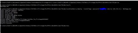 Create Build And Install Blackberry Webworks 2 Mobile App Via Command