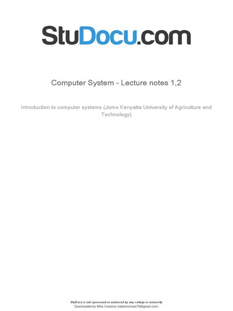 Computer System Lecture Notes 12 Pdf Pdf Printer Computing