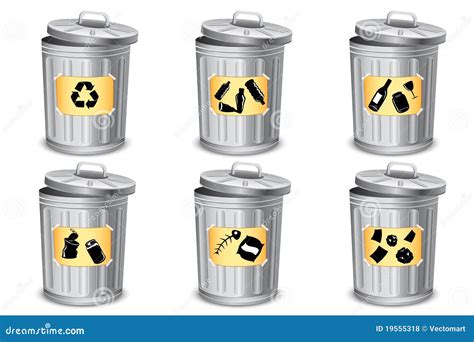 Different Type Trash Bin Royalty Free Stock Photos Image