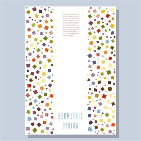 Premium Vector Geometric Design Of Colored Squares Layout For The Design Of The Cover Banner
