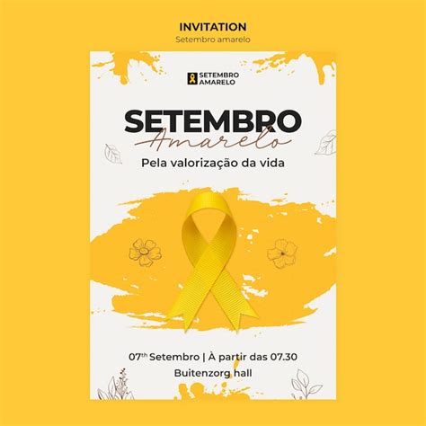 Design De Modelo De Setembro Amarelo Psd Grátis