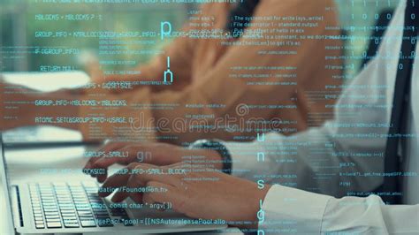programming and coding of future software envisional graphic stock