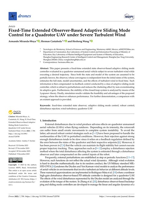 pdf fixed time extended observer based adaptive sliding mode control