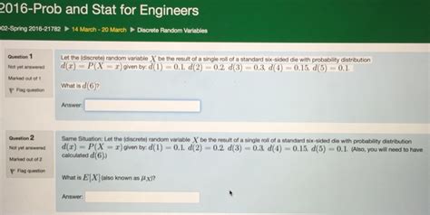 Solved Let The Discrete Random Variable X Be The Result Of Chegg