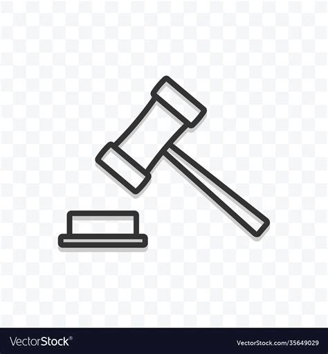 Judges Gavel Black And White