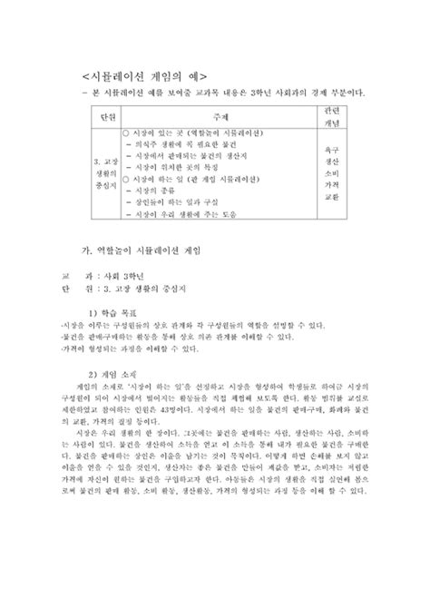 역할놀이 시뮬레이션 게임 인문교육