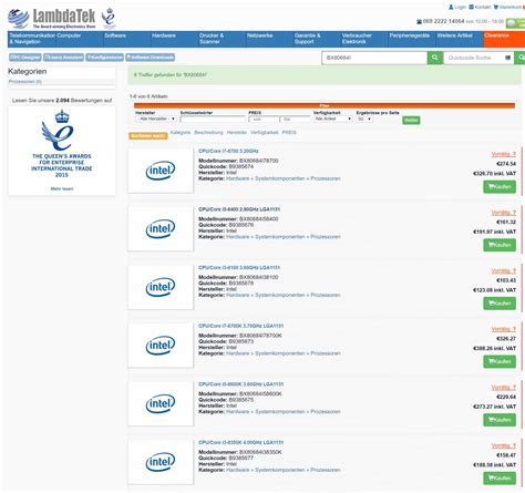 Intel Core "Coffee Lake" Germany Prices Revealed - Price Increases ...
