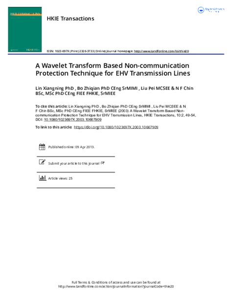 Pdf A Wavelet Transform Based Non Communication Protection Technique
