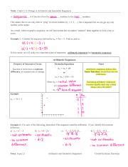Understanding Arithmetic and Geometric Sequences: Formulas and | Course Hero
