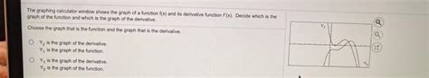 Solved The Graphing Calculator Window Shows The Graph Of A