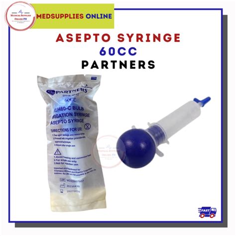 Asepto Syringe Irrigating Syringe Irrigation Bulb 60cc 60ml Clear Partners Sold Per 1