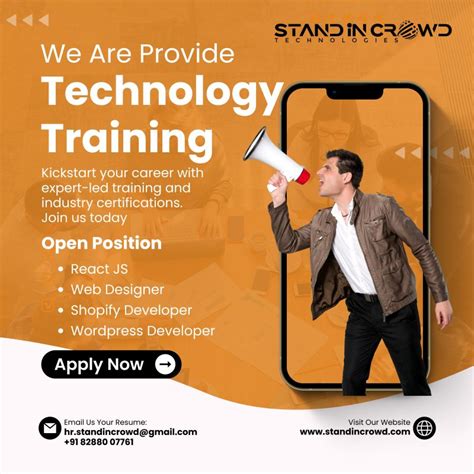 Hiring Techtraining Internshipopportunity Reactjs Shopify Webdesign Stand In Crowd