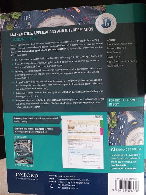Mathematics Applications And Interpretation Oxford Ib Diploma