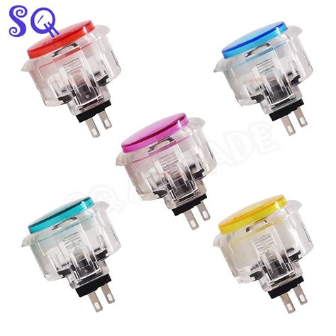 일본 복사 Sanwa Obsf 30 클리어 라운드 푸시 버튼 30mm 아케이드 스위치 Diy 조이스틱 세트 Pc Ps3