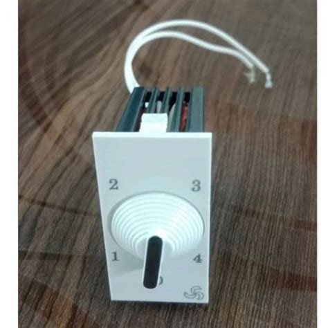 6a White Rectangular Fan Regulator 1m 4 Step At Rs 40 In Vasai Virar