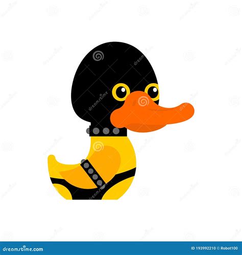 BDSM Duck Fetish Toy Rubber Duck In Black Suit Stock Vector Illustration Of Cute Erotic