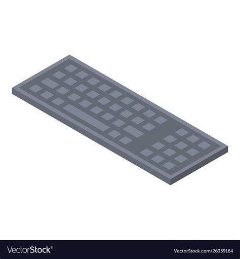 Keyboard Plastic Icon Isometric Style Royalty Free Vector