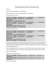 Pseudo Random Number Generation Lab Docx Pseudo Random Number