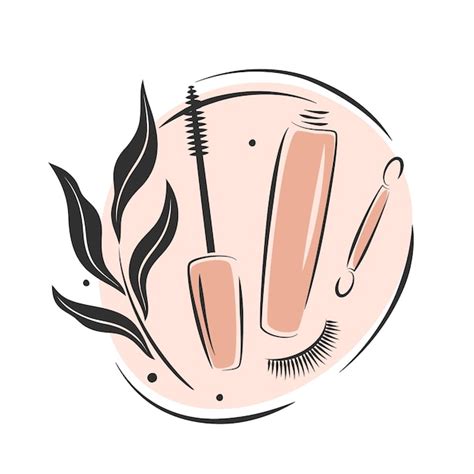 Premium Vector Beauty Salon Logo Eyelash Extension Brows And Makeup Mascara Brush Eyelashes