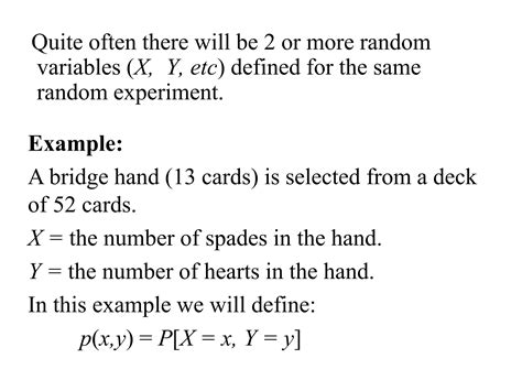Jointly Distributed Random Variaablesppt Physics Science