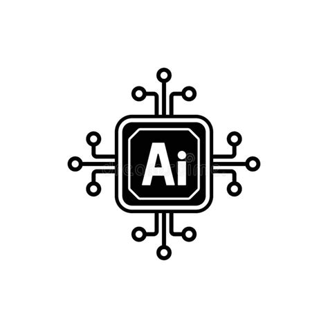 Electronic Chip Circuit Processor Artificial Intelligence Ai Logo Icon Digital It Technology