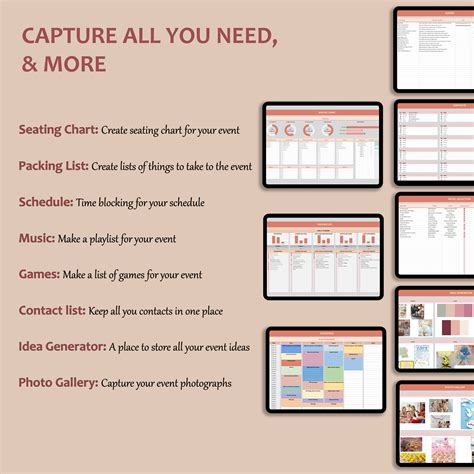 Google Sheets Event Planner Template Digital Event Planner Etsy Australia