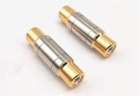 Rca Connectors Rca Female To Female Jack Socket Straight Adapter Gold